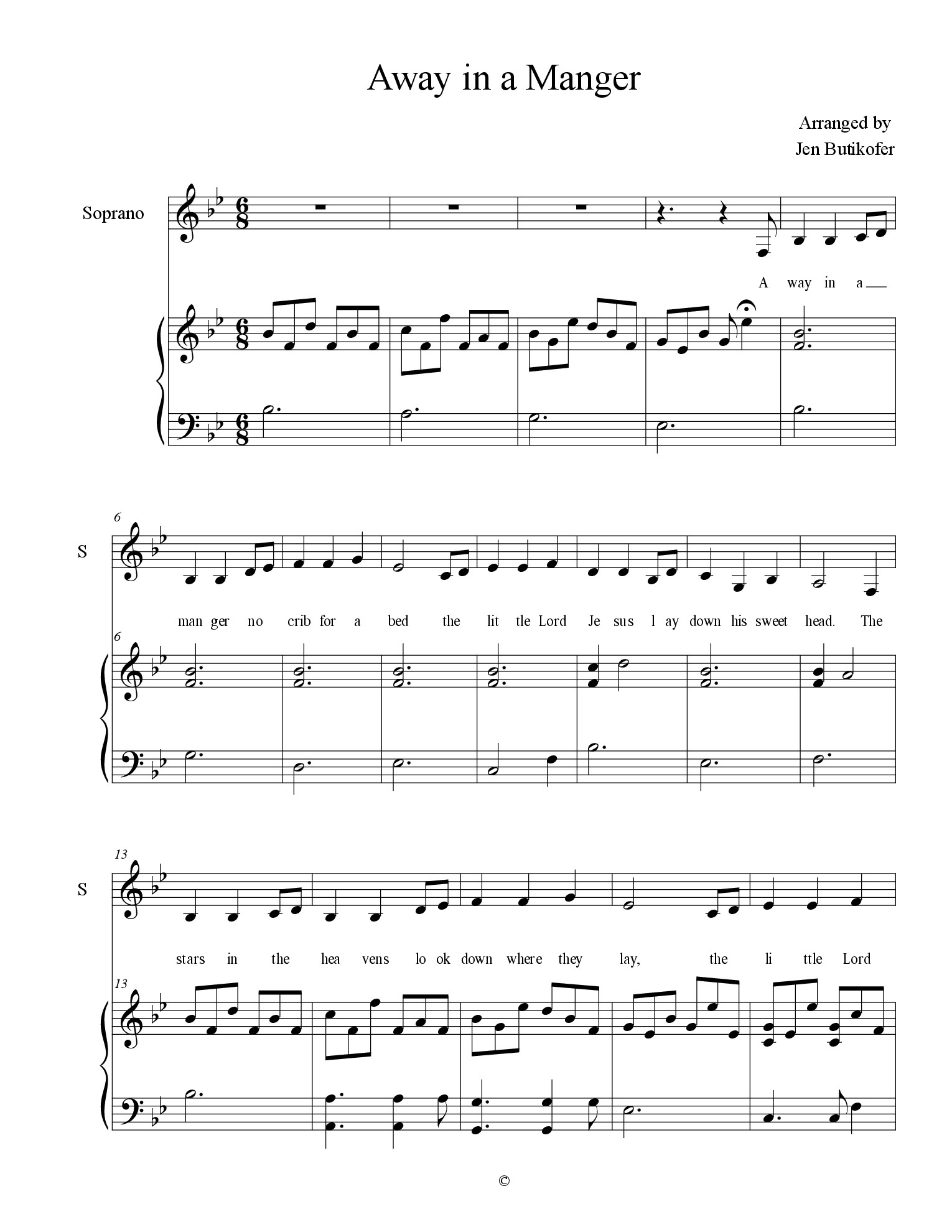 Away in a Manger - NoteRunner